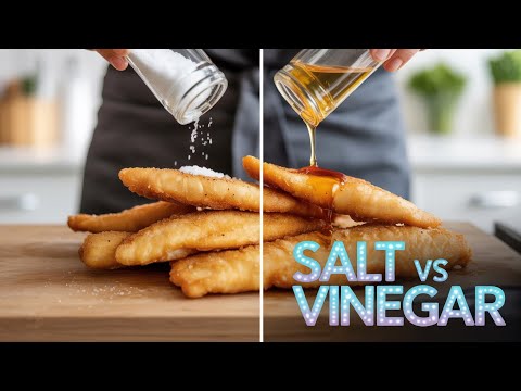 Vinegar or salt first on fish and chips?