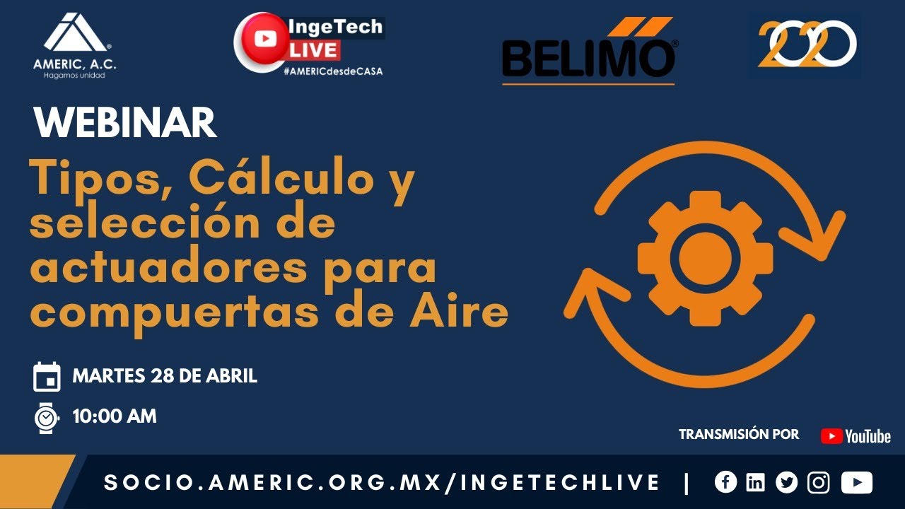 Tipos, Cálculo y selección de actuadores para compuertas de Aire