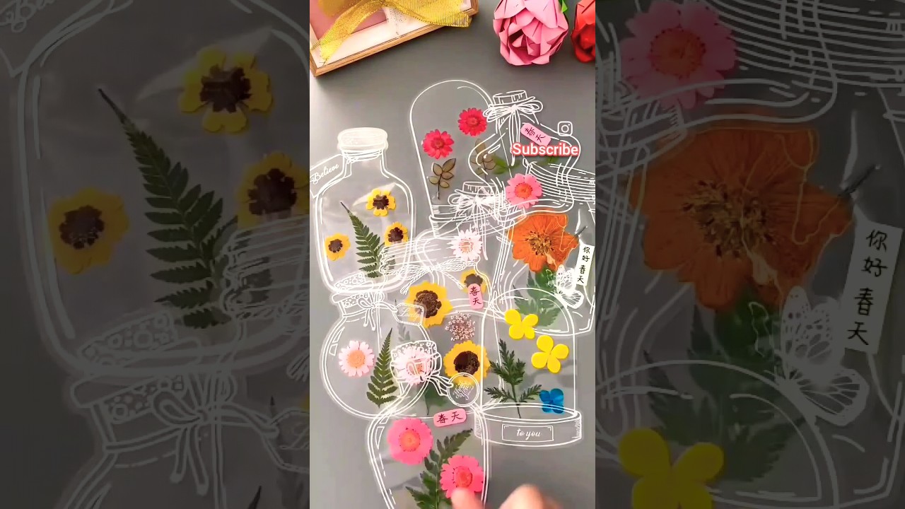 Trending Flower Bookmark 🌺🌼✅ #bookmark#artshorts  #artandcraft