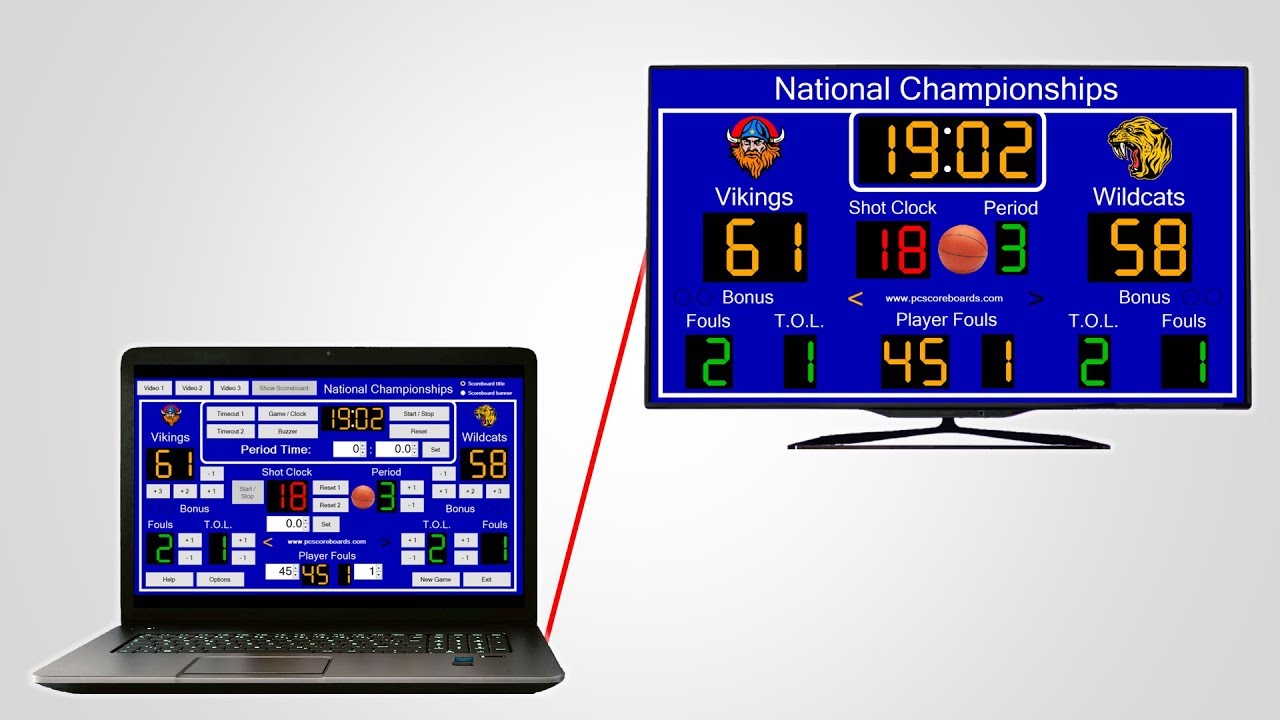 Scoreboard Software - Transform your TV + computer into a scoreboard - Intro to PC Scoreboards
