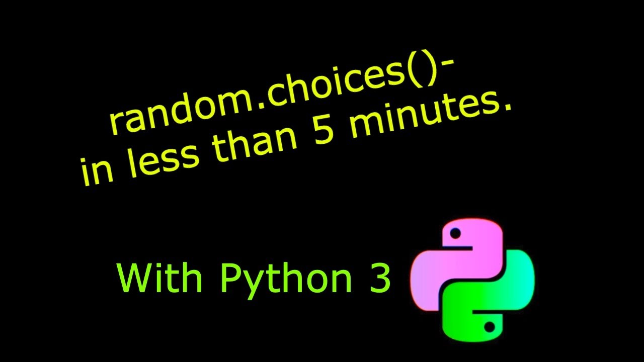 Python 3 - Making Random Choices, with Bias!
