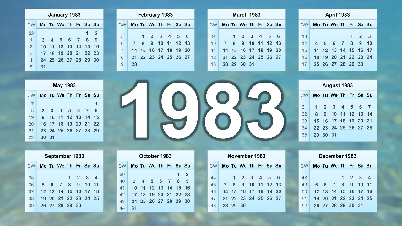 1983 Calendar