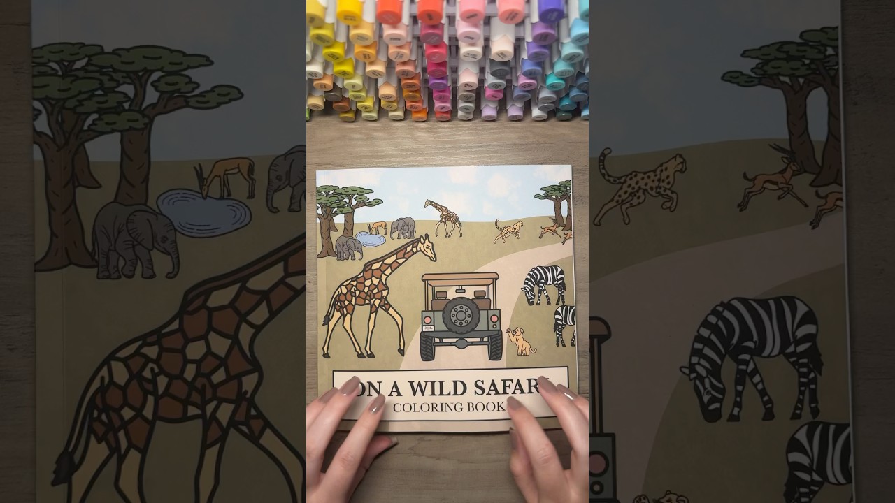‘On a Wild Safari’ Coloring Book Flip-Through 📖🦒