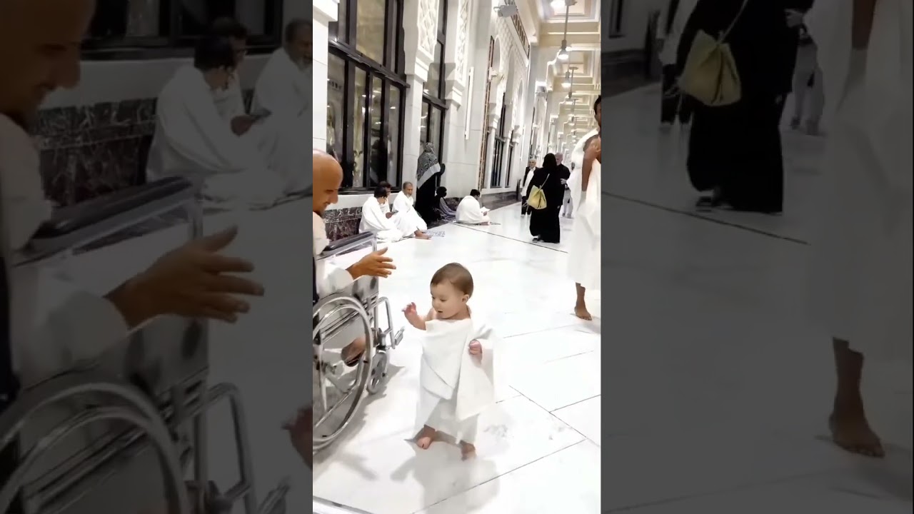 Ma Sha Allah So cute baby in Makkah #makkah #cutebaby #ytshort #islamicvideo