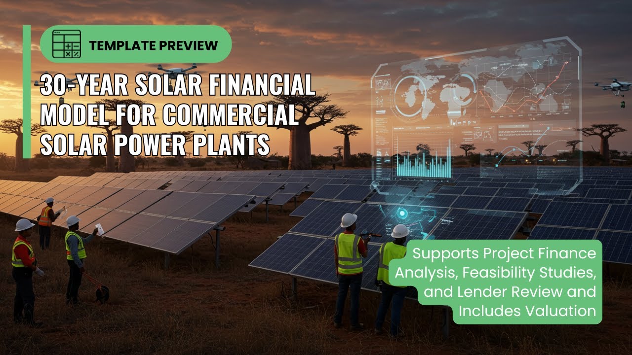 Utility-Scale Solar Financial Model in Excel – Step-by-Step Template Walkthrough
