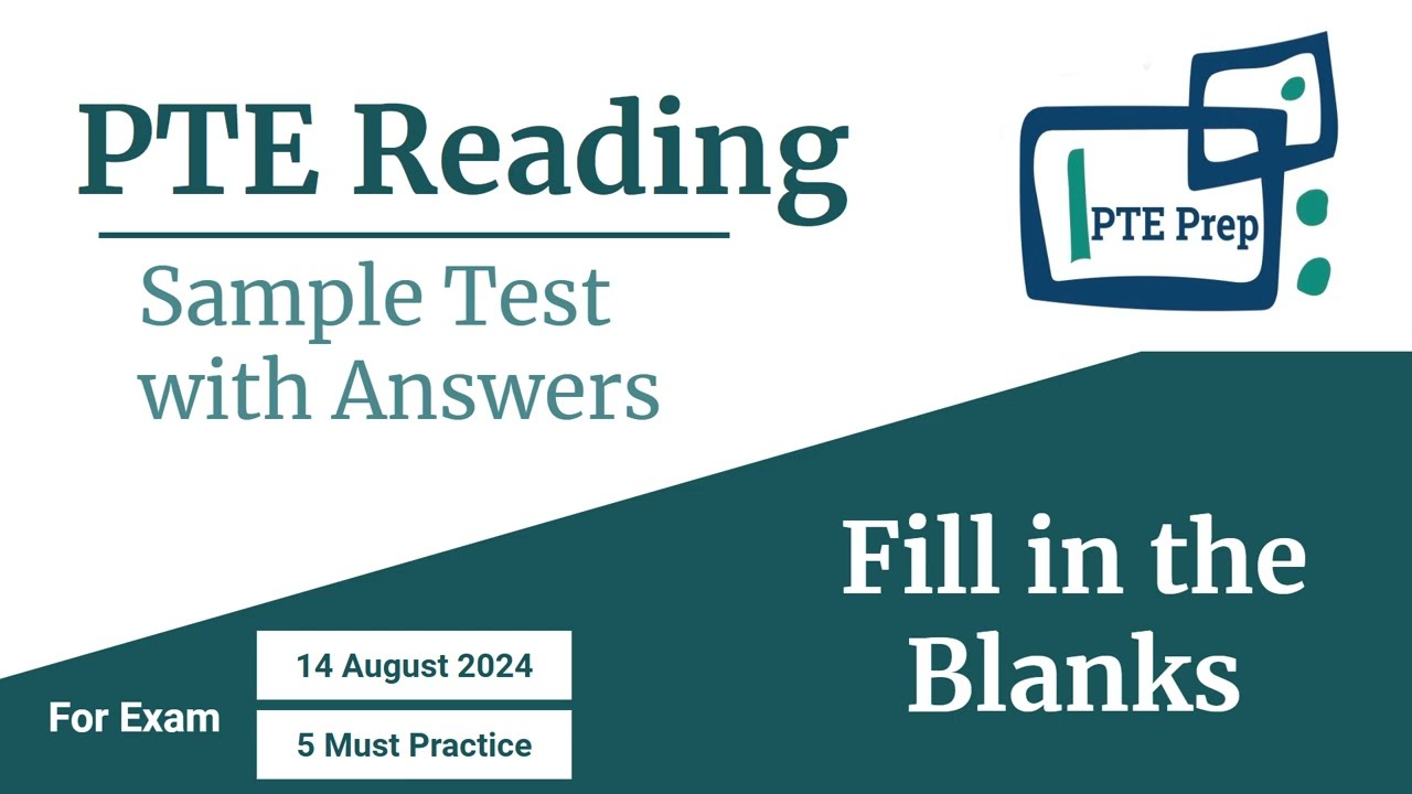 PTE Reading | PTE Exam Practice | Free Fill in the Blanks | 14 Aug |Sample test with Answers #pte