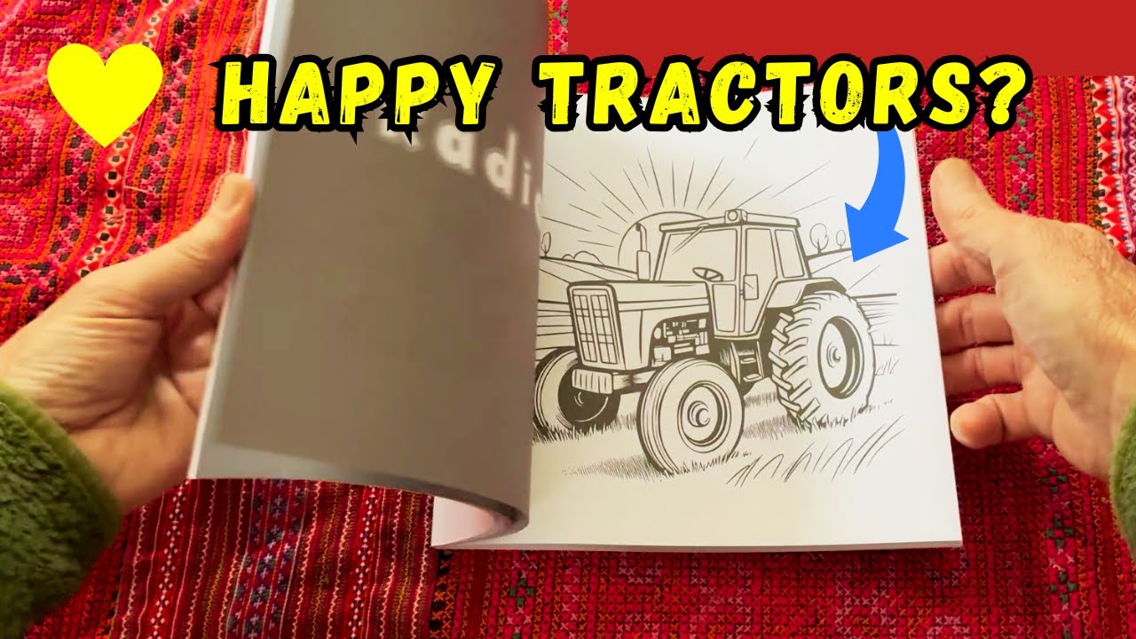 Tractor Coloring Page quick flip through #tractorvideo
