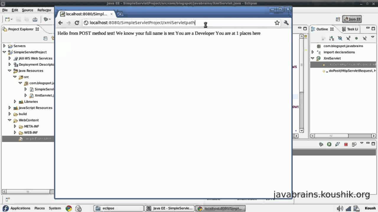 JSPs and Servlets Tutorial 07 - Understanding GET and POST