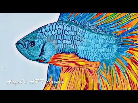 Painting of a fish using Metallic acrylic colors – EAZYFOOT