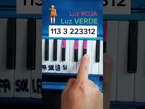 El Juego Del Calamar / Canción de la Muñeca / Luz Verde Luz Roja (PIANO TUTORIAL) MELODICA Fácil