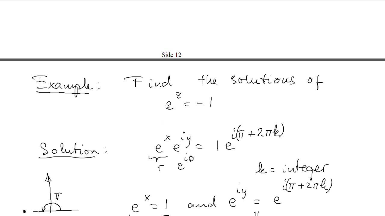 w106 The complex exponential function