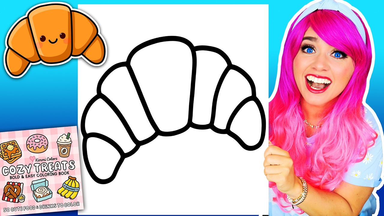 Coloring My Cozy Treats Coloring Book | Croissant Coloring Page 🥐 | Ohuhu Art Markers