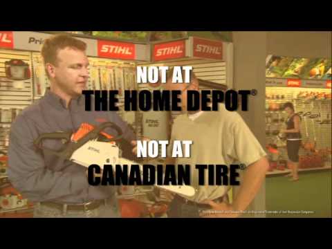 How do you say STIHL in a tree?