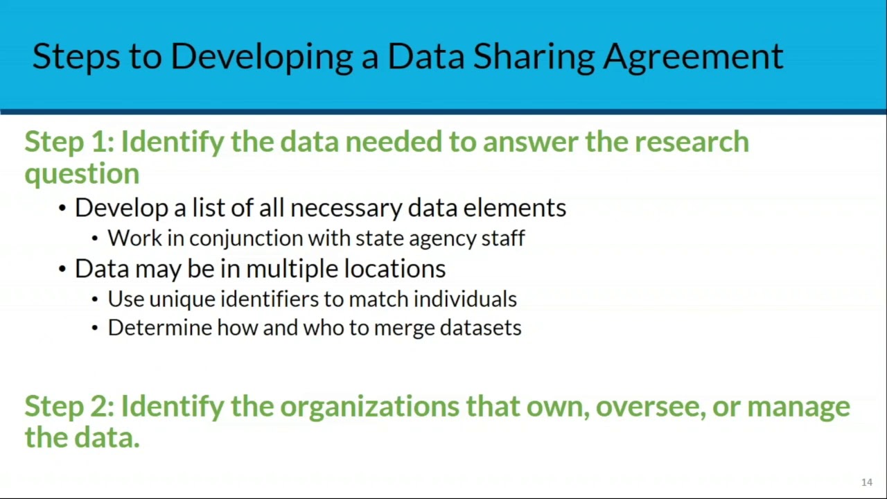 Developing Data Sharing Agreements to Use State Administrative Data for ECE Research
