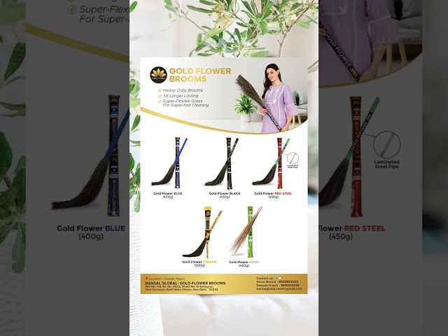 Brooms - Bamboo Stick Broom for Outdoor Cleaning- Garden Broom/ Road ...