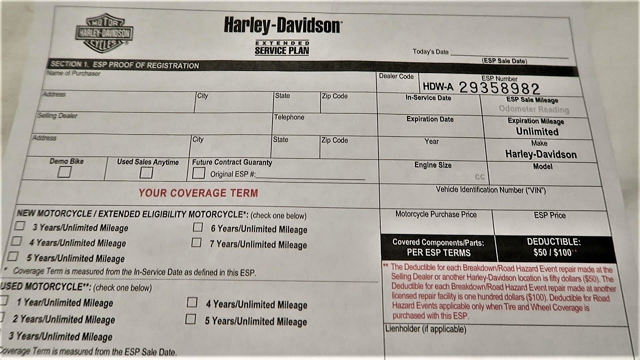 Harley-Davidson Warranty and Extended Service Plan Explained │ 2018