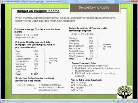 How to Budget on Irregular Incomes