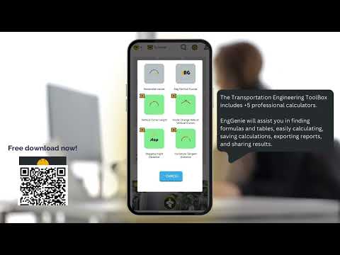 Road and Transportation Engineering Toolbox - 🧞♂️EngGenie; all engineers android app
