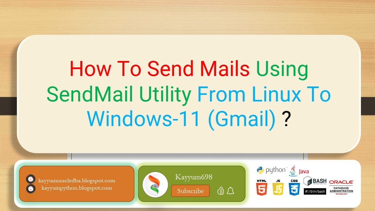 How To Send Mails Using SendMail Utility From Linux To Windows-11 (Gmail) ? #linux  #windows11