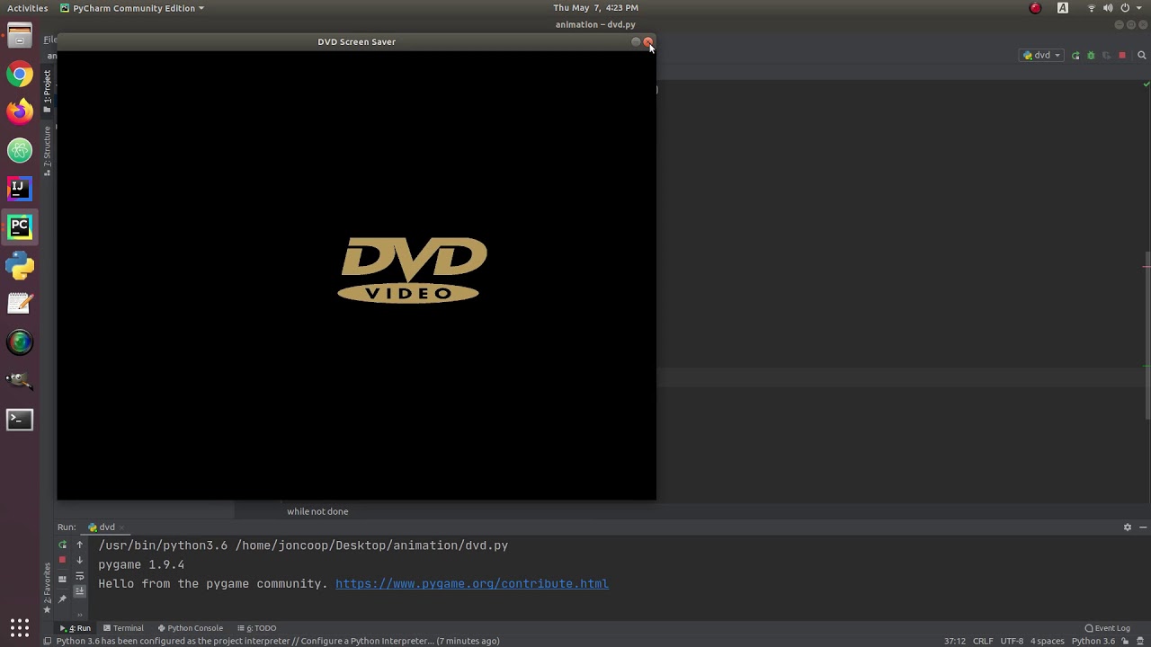 DVD Screensaver in Pygame