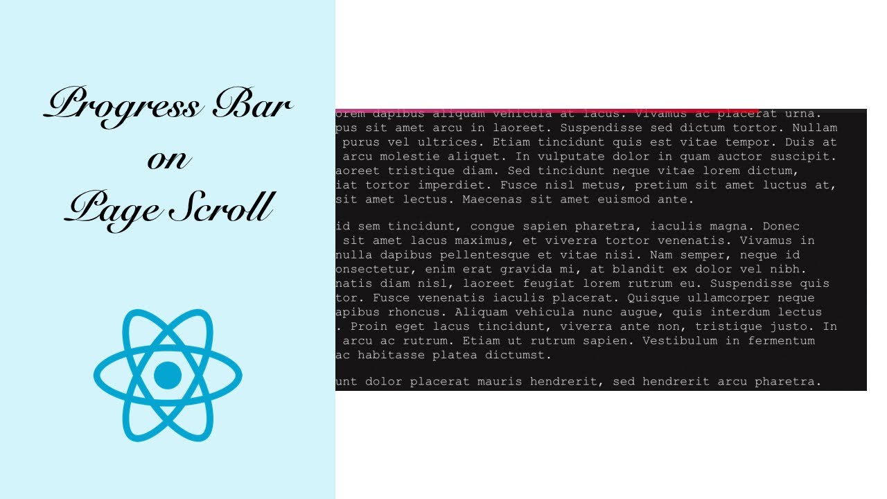 React - Display Progress Bar on Page Scroll
