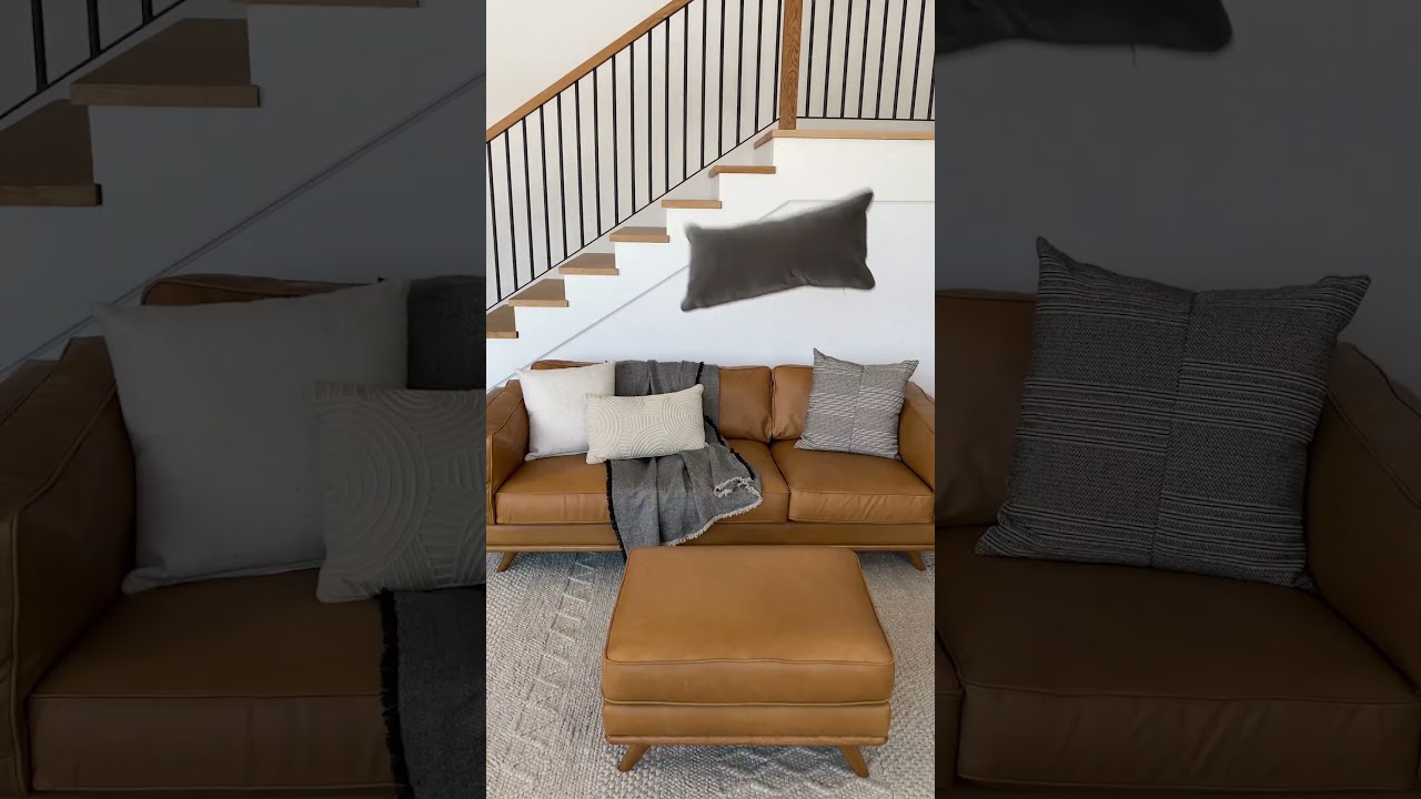 Sofa styling in 10 seconds. Our tip? Don’t over complicate it!