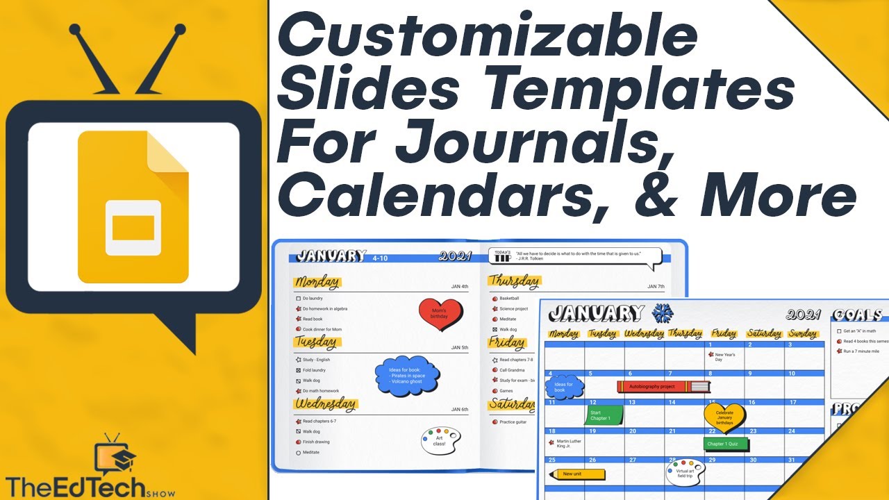 Free Customizable Slides Templates From Google For Teachers & Students - Journals, Calendars & More