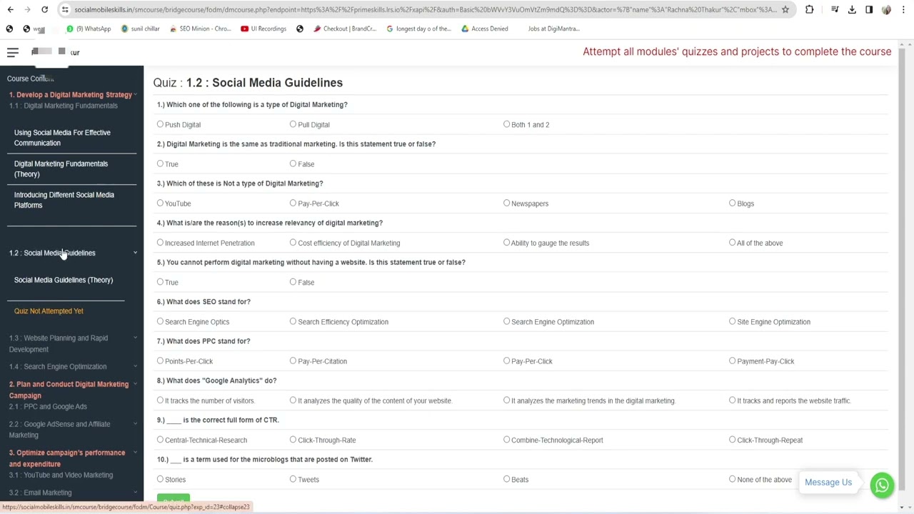 How to complete Digital Marketing course to get learners 