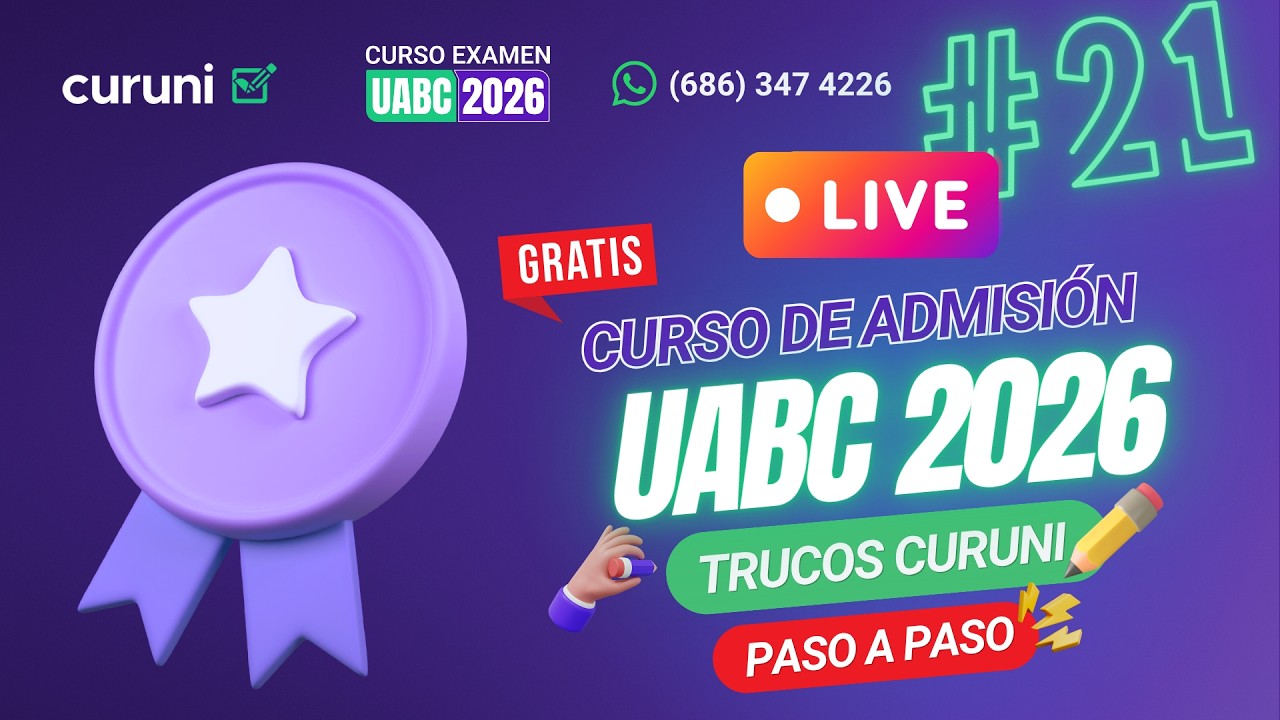🔥 Matemáticas UABC 2026 🚀 | Preguntas Tipo Examen de Admisión Sesión 21 EN VIVO
