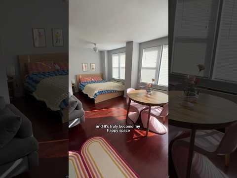 My NYC Studio Apartment Tour (500 sq. ft)💗 #apartmenttour #studioapartments #nycapartment