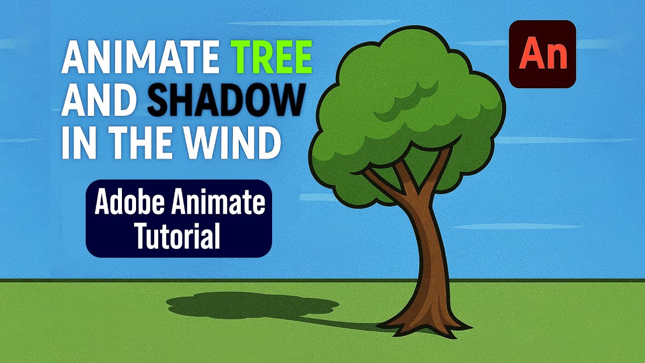 Animate Tree and Shadow in the Wind | Adobe Animate Tutorial