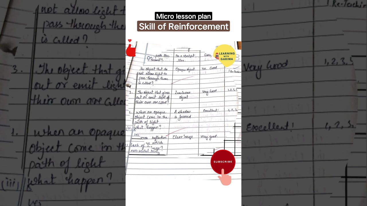Skill of Reinforcement | Science - Light (shadow & Reflection) | Learning with Garima