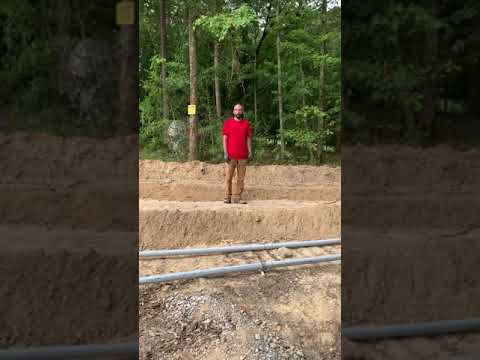 Completed trenching and conduit
