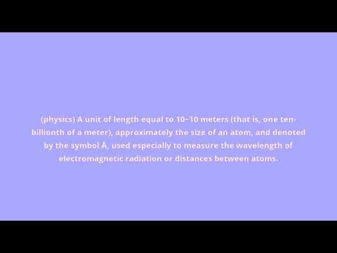 what is the meaning of angstrom