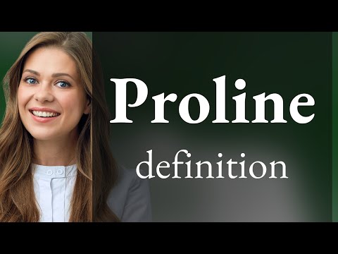 Proline • meaning of PROLINE