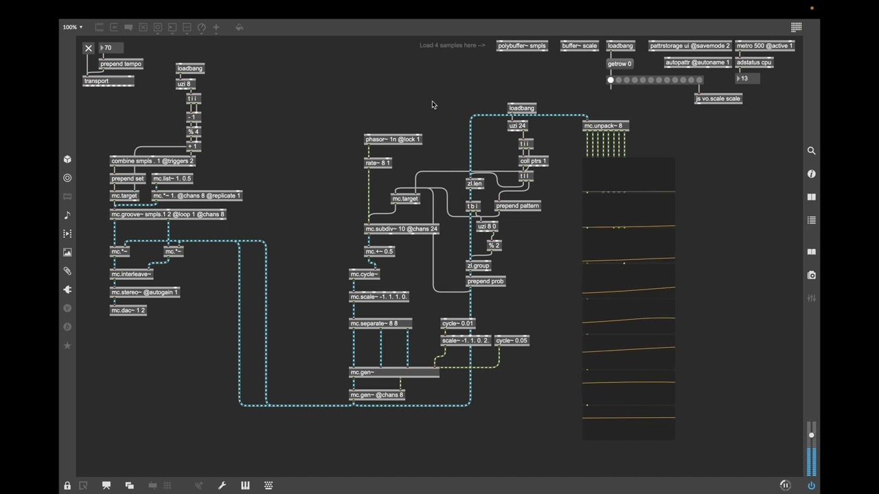 Max/MSP Samples crossfading