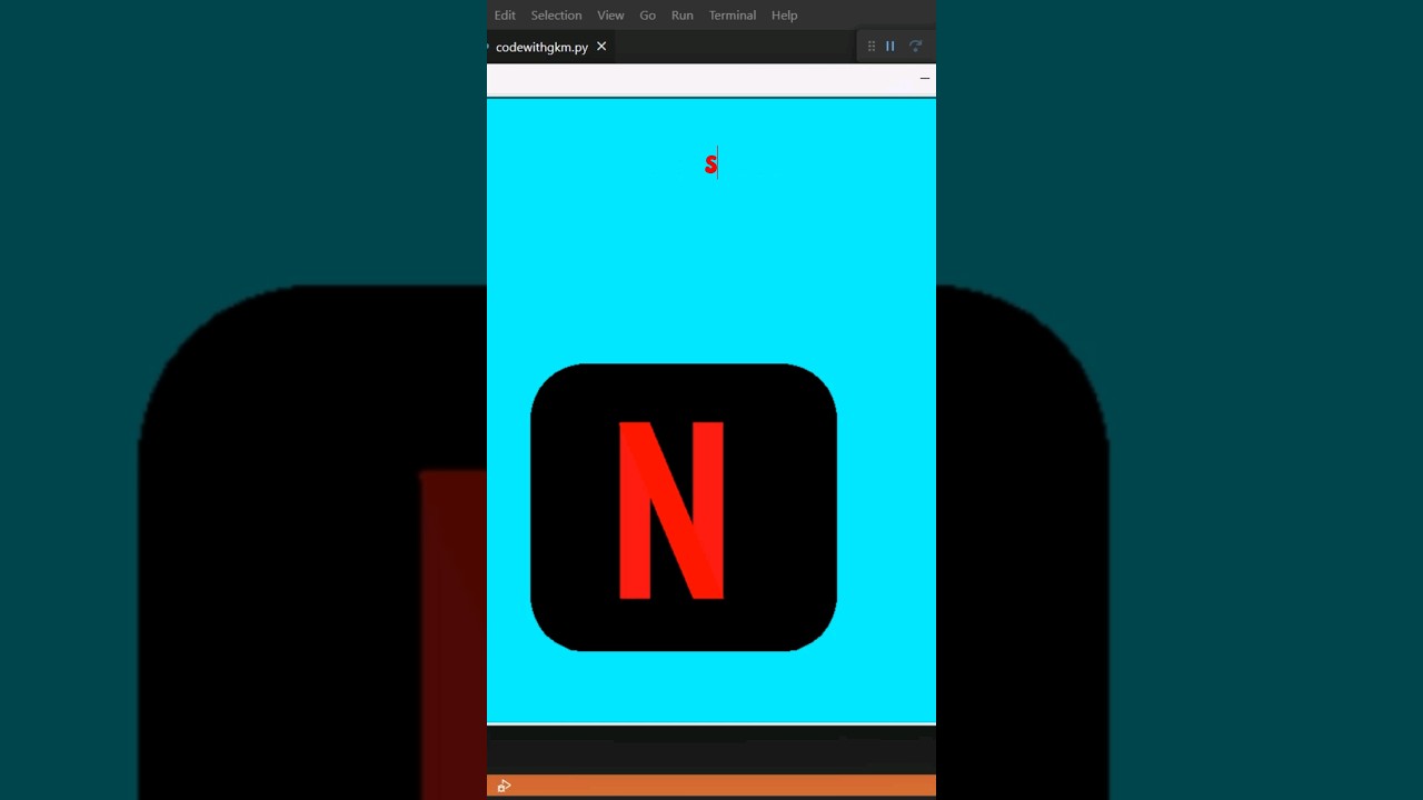 designing #netflix netflix logo using python #pythonprograming #shorts