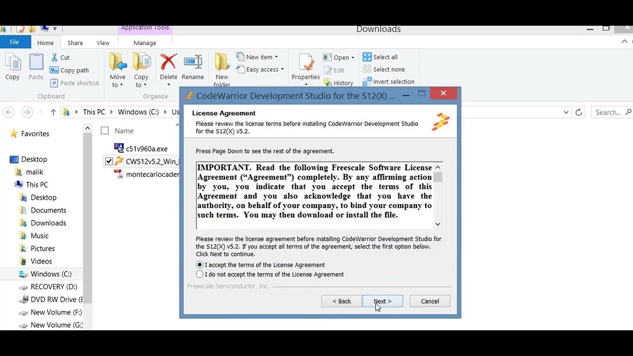 Installation of Code Warrior for HCS12 (NXP)