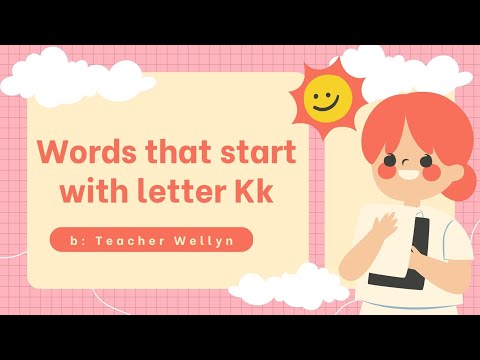 Words that start with letter Kk -Letter Kk