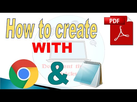 How to create PDF using Notepad and Chrome browser