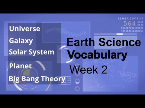 Earth Science Vocabulary Week 2