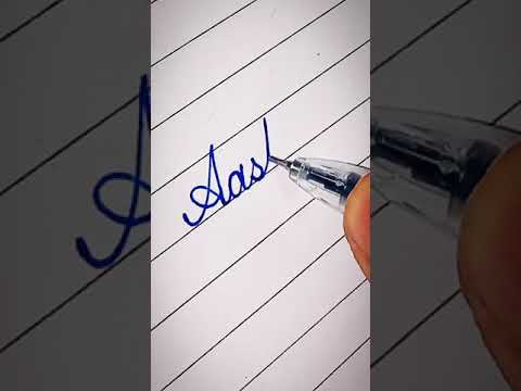 Writing a name "Aastha" in cursive #shorts