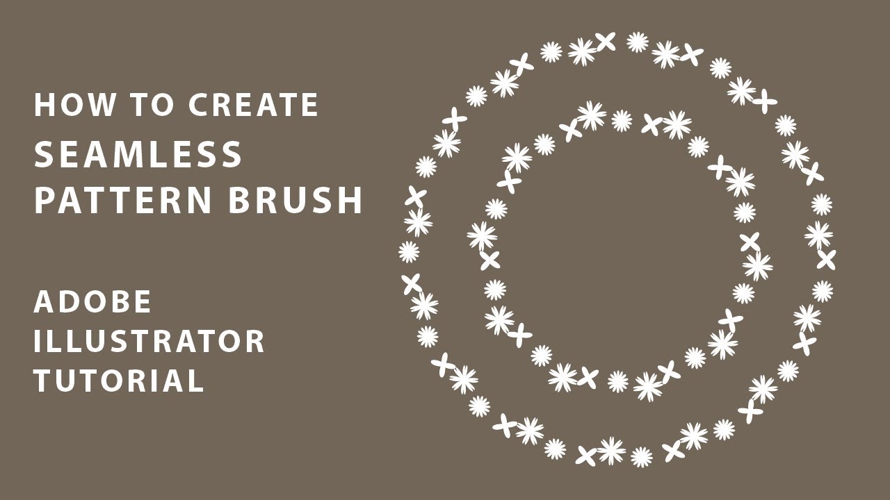 How to Create Seamless Pattern Brush in Illustrator - Graphic Design Tutorial