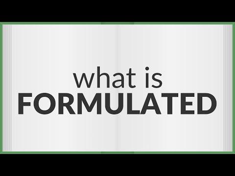 Formulated | meaning of Formulated