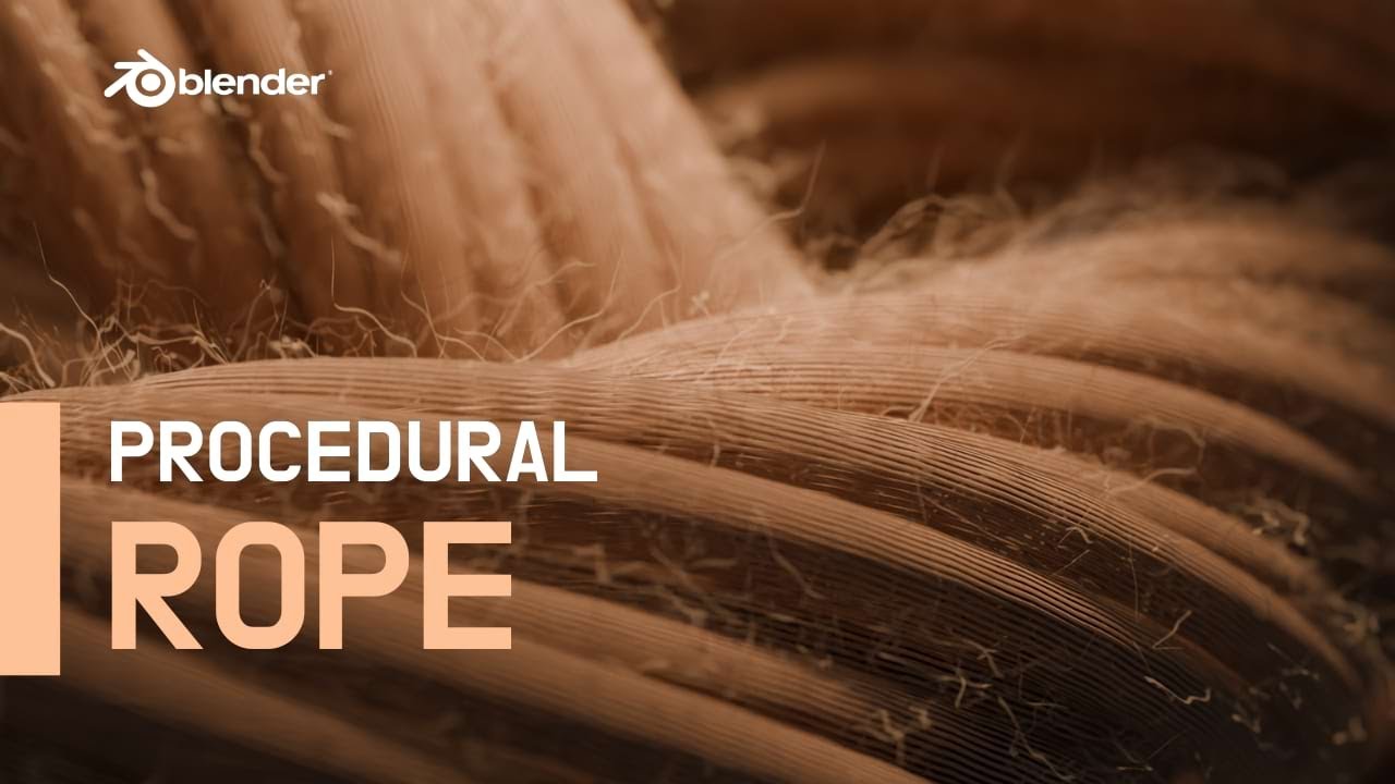 Blender Tutorial - Procedural Rope in Geometry Nodes