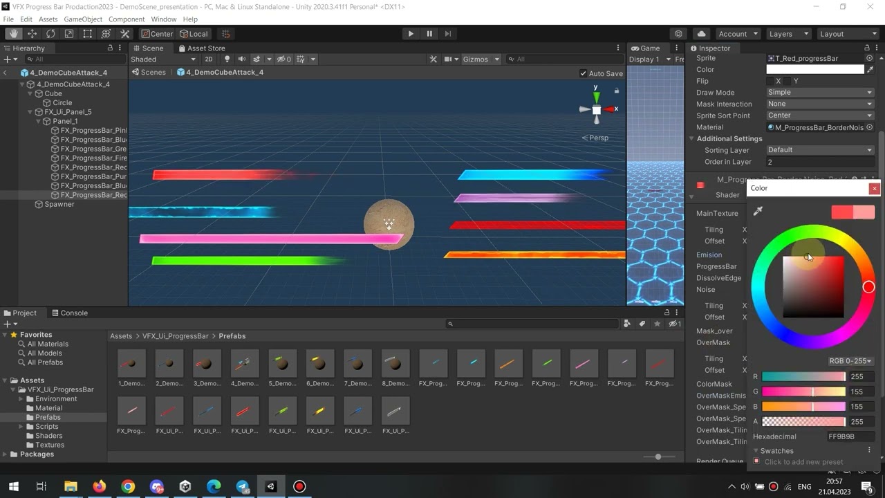 VFX Ui setup progressBar tutorial Asset Store: VFX Ui Progress Bar