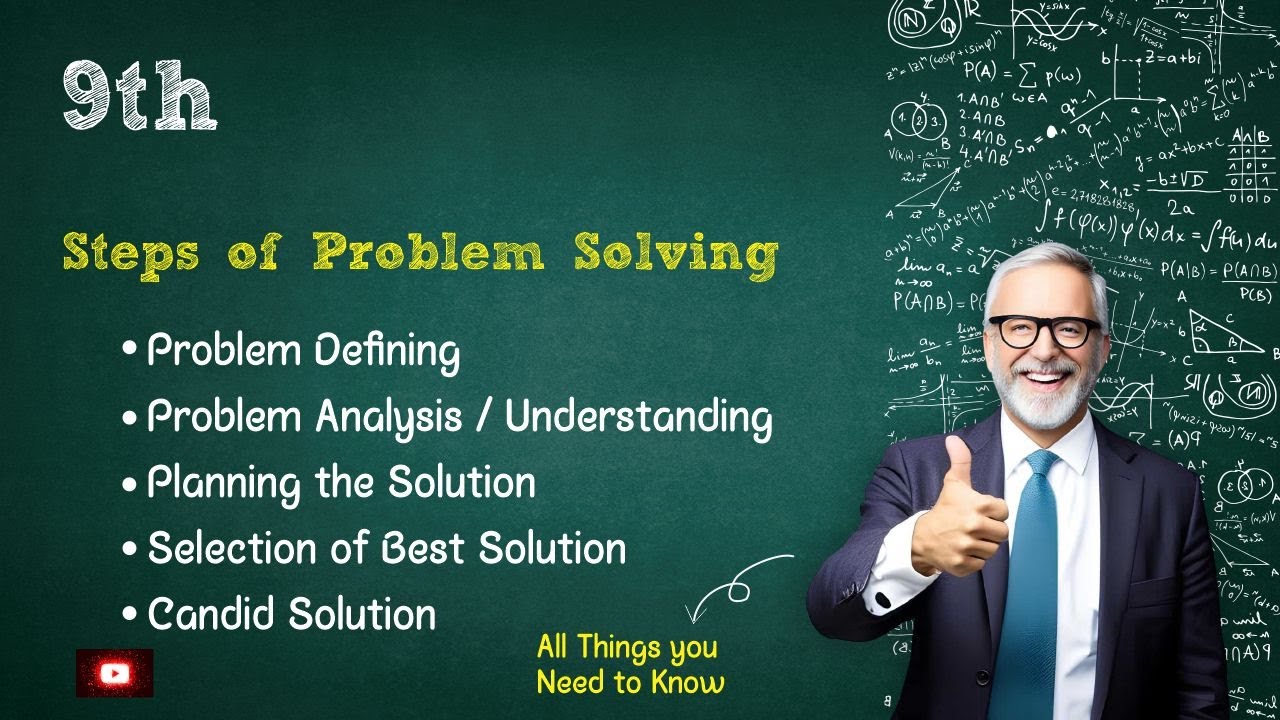 Problem solving steps | 9th Computer chapter 1