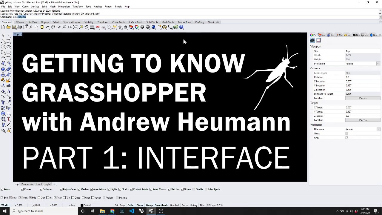 Getting to Know Grasshopper: Interface