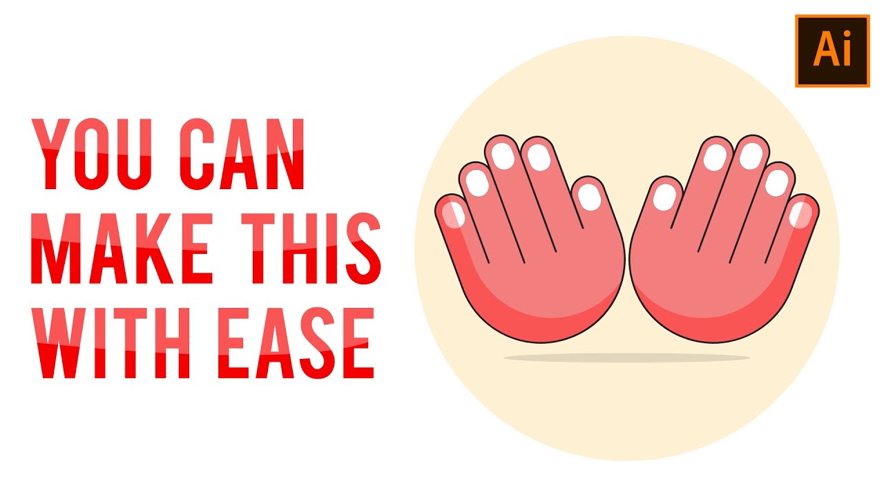 Simple Flat Hands Vector Illustration | Adobe Illustrator