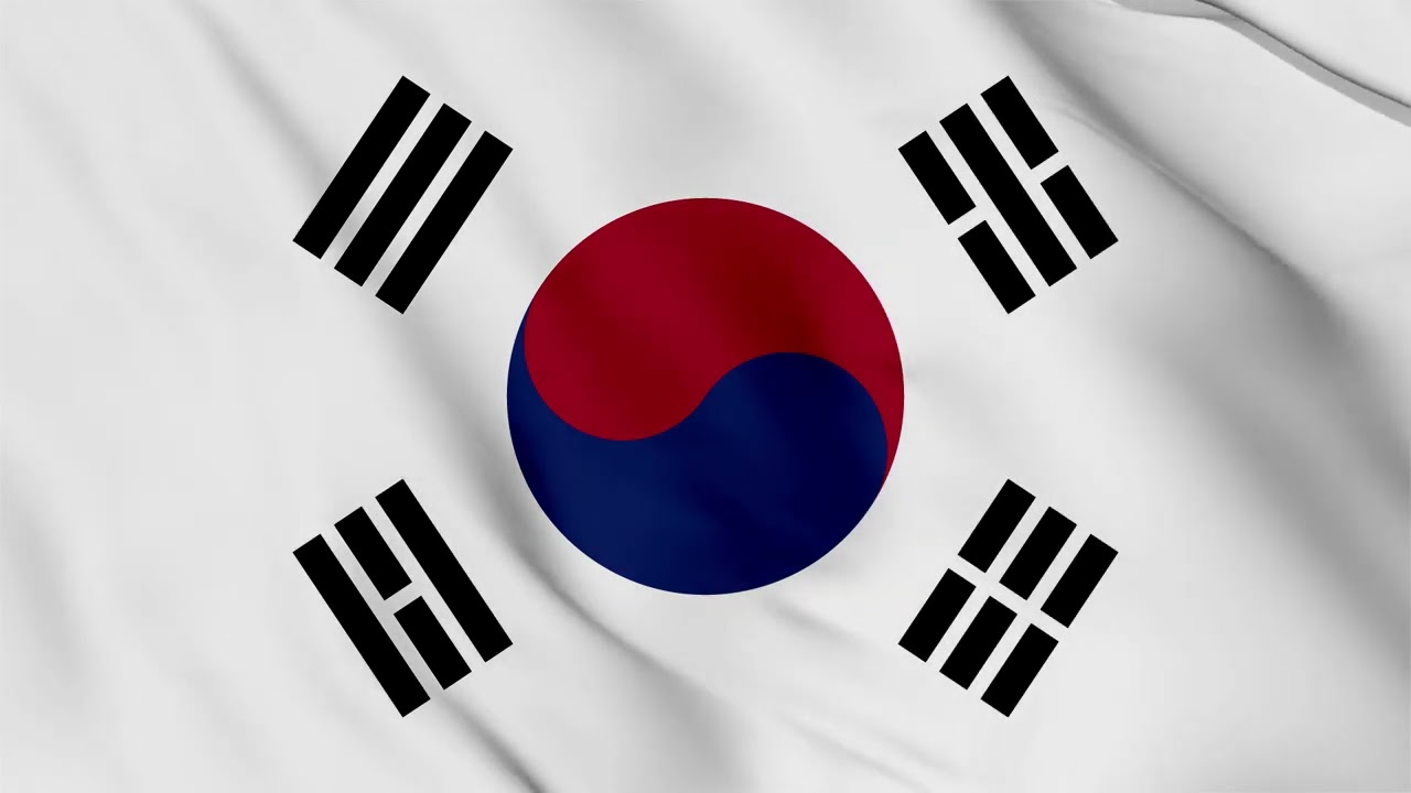 South Korea Flag Waving Background | HD | FREE DOWNLOAD